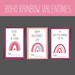 Printable Boho Rainbow Valentine Cards Kids Valentine Cards 3x5 ...