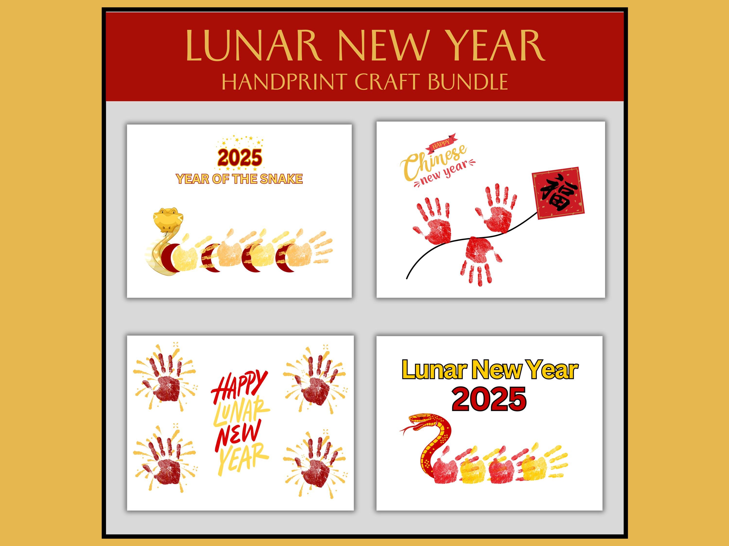 Lunar New Year Handprint Art for Kids | Handprint Craft | Year of the ...