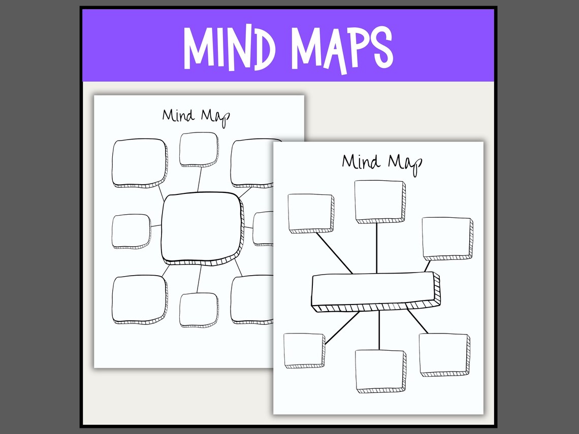 Printable Mind Map Template: Brainstorming Planner (digital Download ...