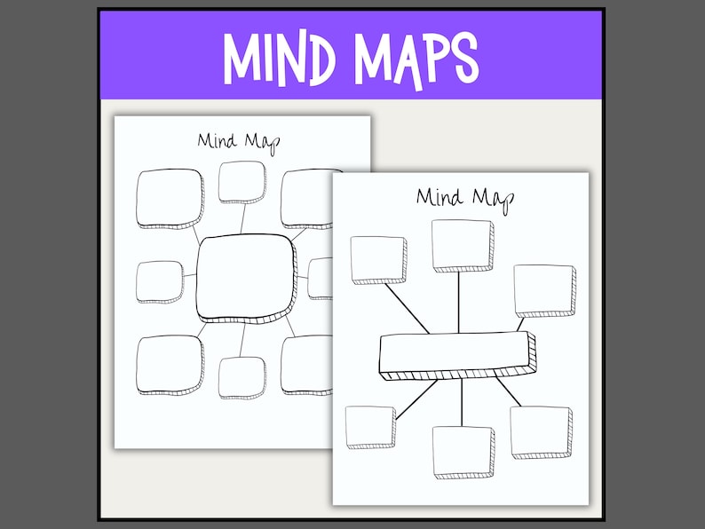 Printable Mind Map Template: Brainstorming Planner (digital Download ...