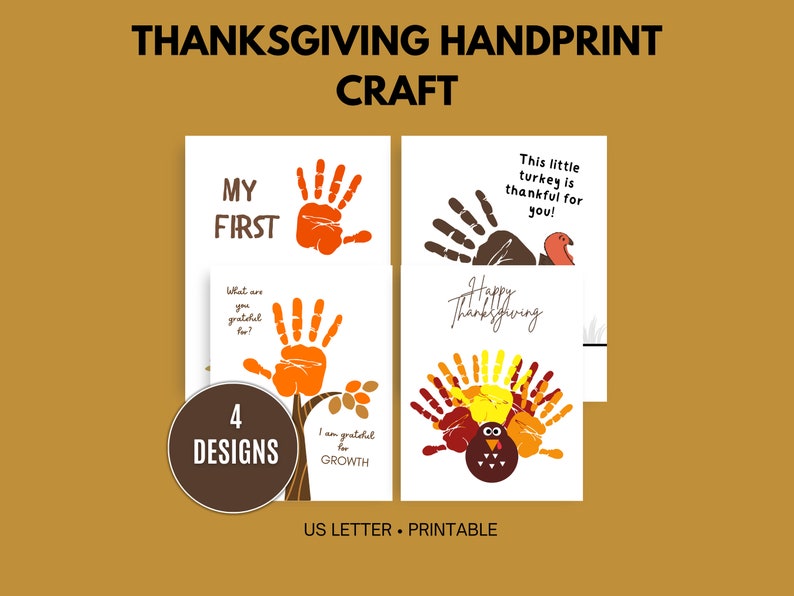 Printable Thanksgiving Handprint Craft Keepsake Craft - Etsy