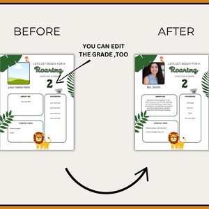 Editable Meet the Teacher Template | Back to School | Jungle Theme ...