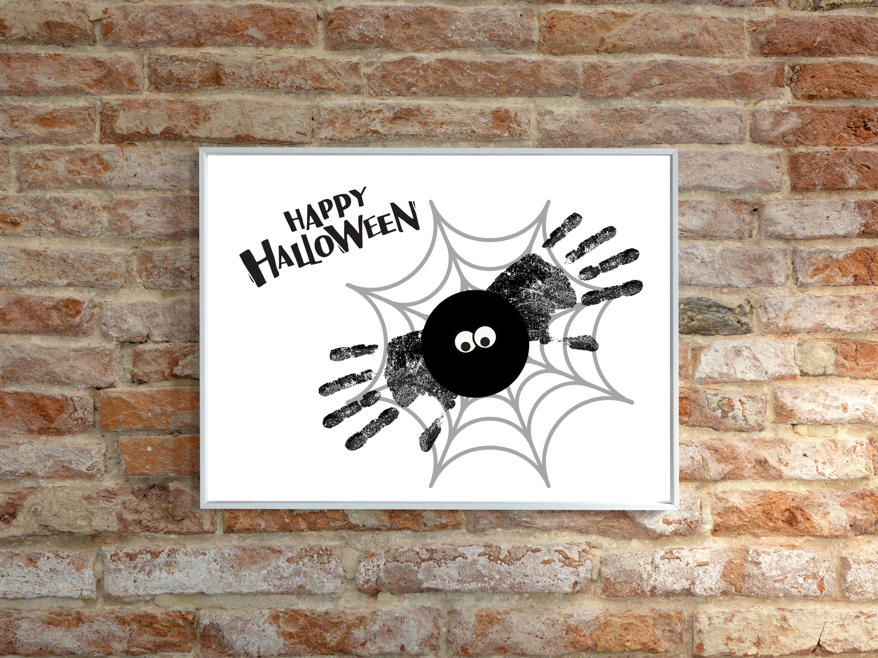 Spider Halloween Handprint Craft: Keepsake Art (digital Download) - Etsy