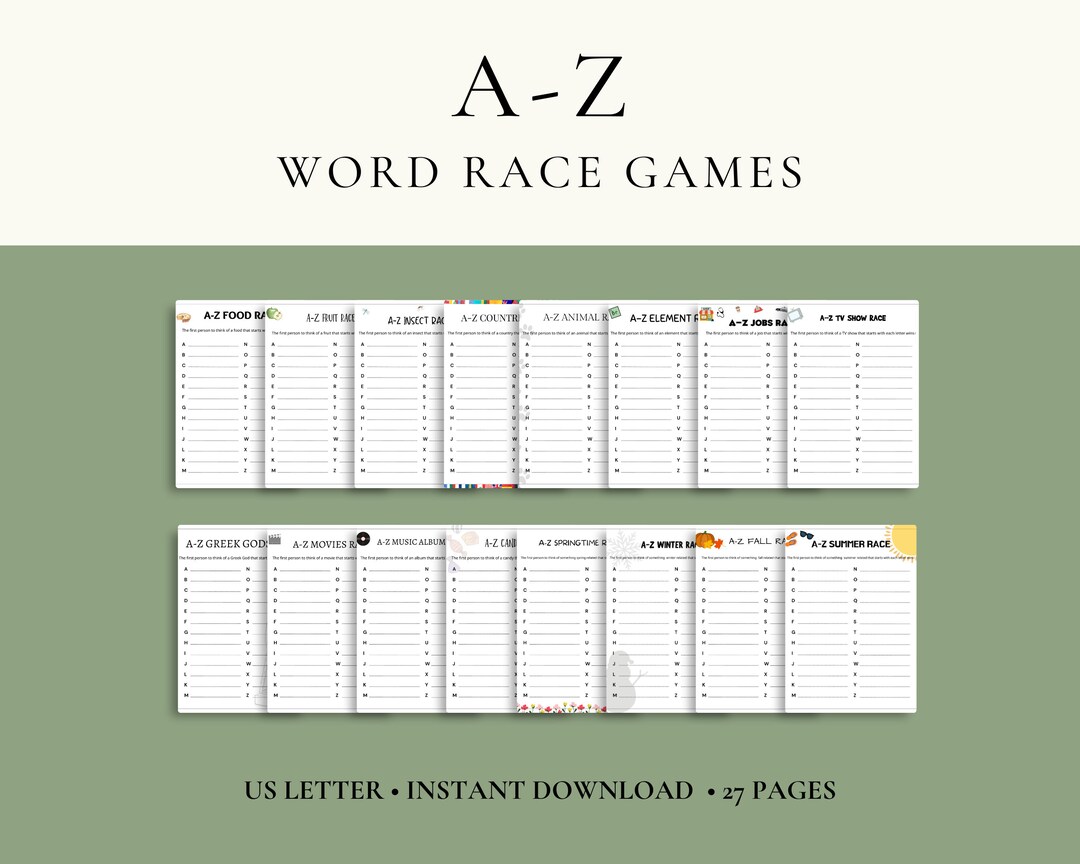 Printable A-Z Game Bundle | Icebreaker Games | Classroom Games | ABC ...
