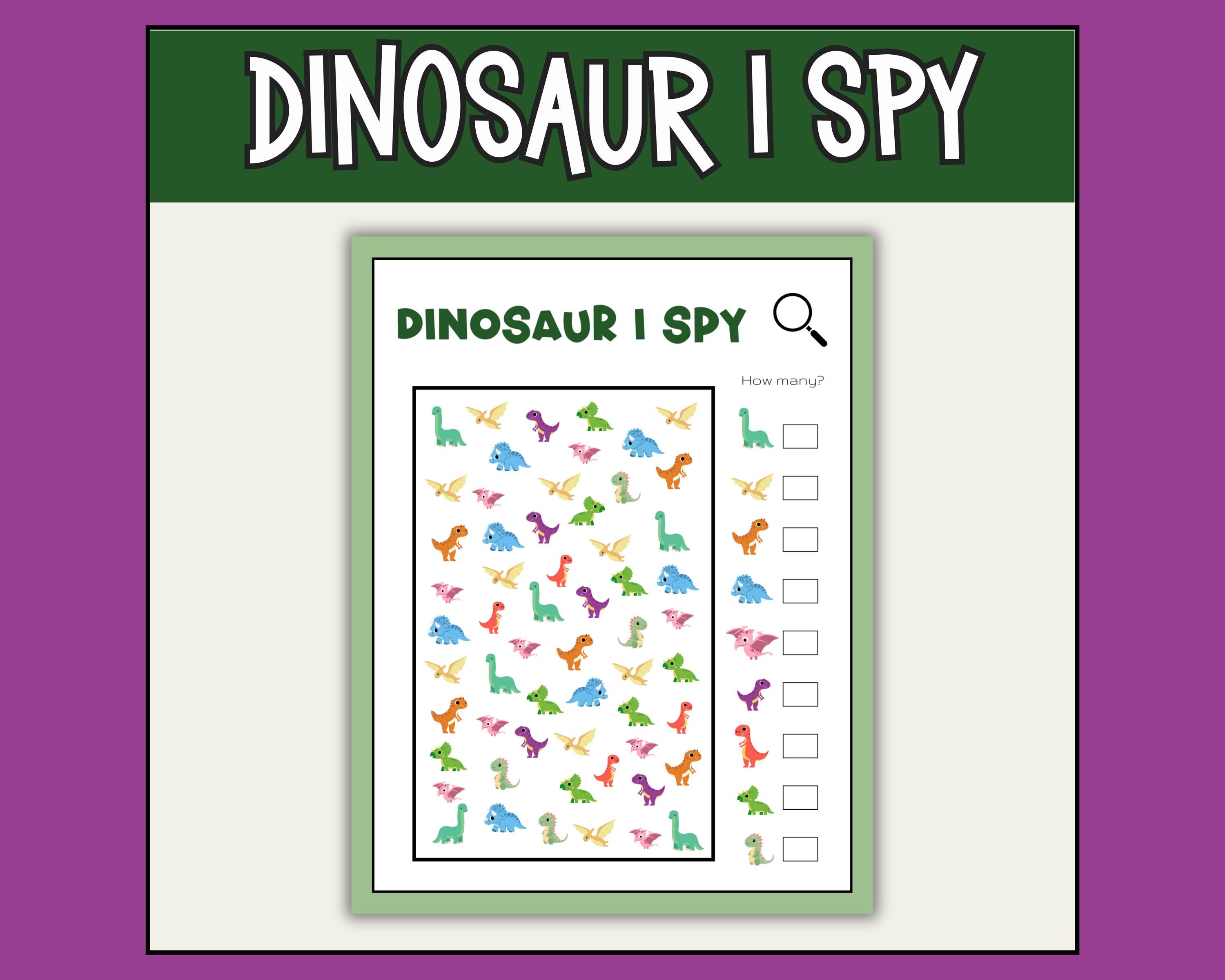 Dinosaur I Spy | Preschool Kindergarten Counting Game | Dinosaur Party ...