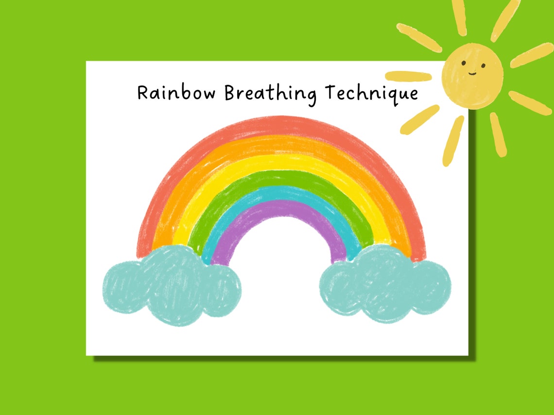 Printable Rainbow Breathing Exercise Mindfulness for Kids Mindful ...