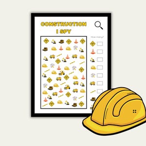 Construction I Spy Game: Printable Math Activity (digital Download) - Etsy