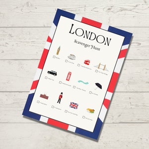 Printable London Scavenger Hunt: Kids Travel Activity (PDF) - Etsy