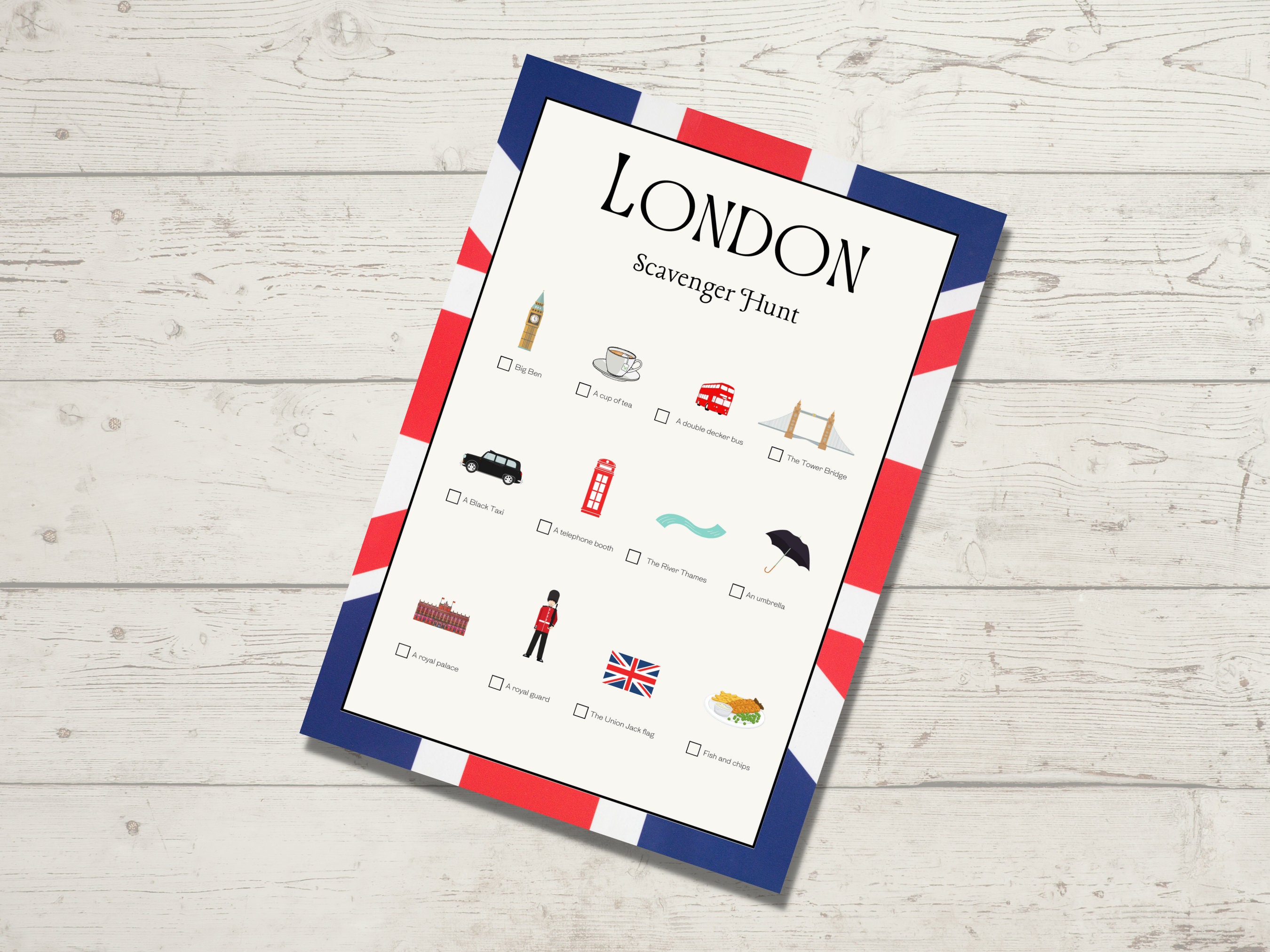 Printable London Scavenger Hunt: Kids Travel Activity (PDF) - Etsy