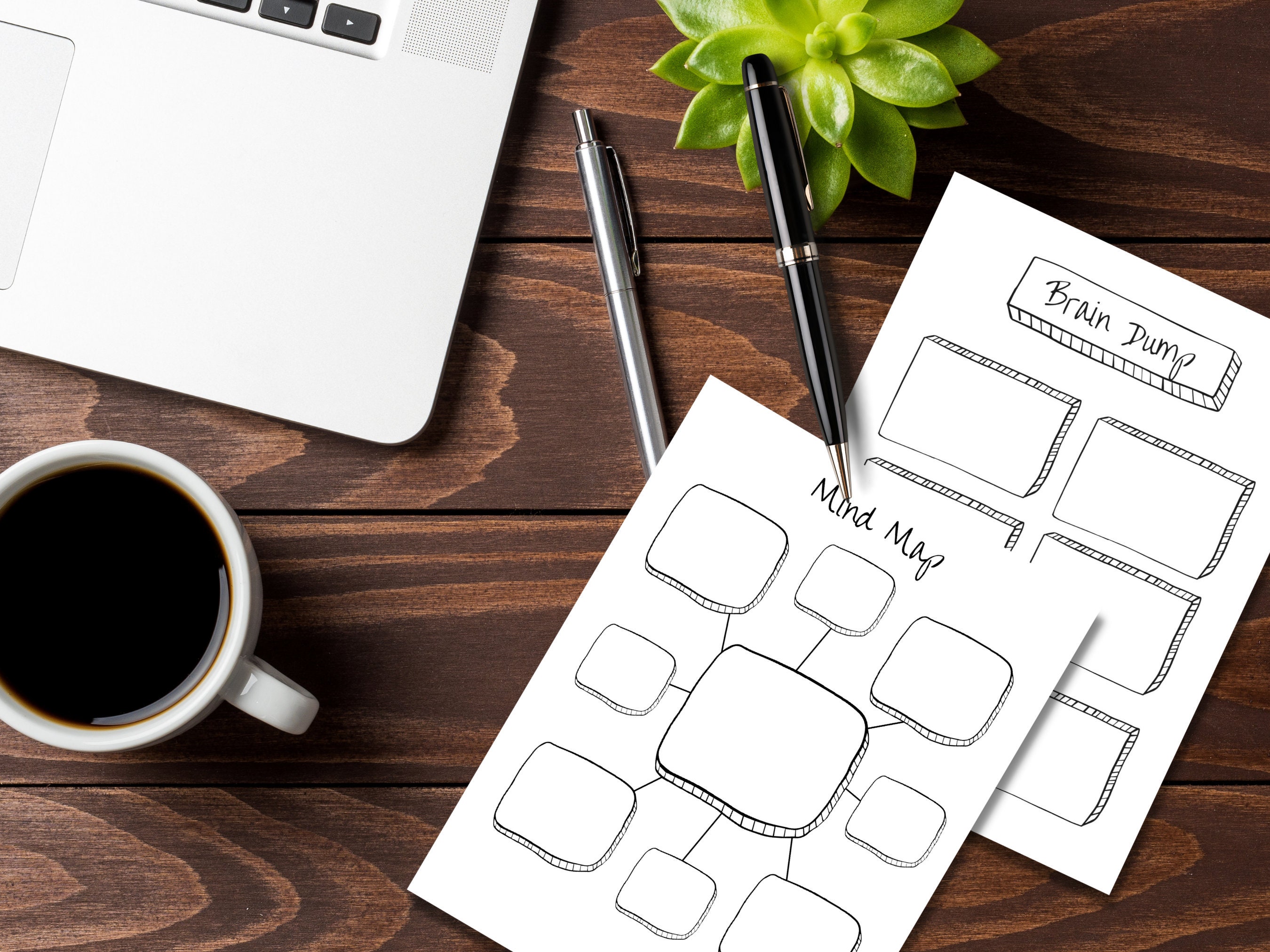 Editable Brain Dump Bundle | Fillable PDF Thought Organizer | Brain ...