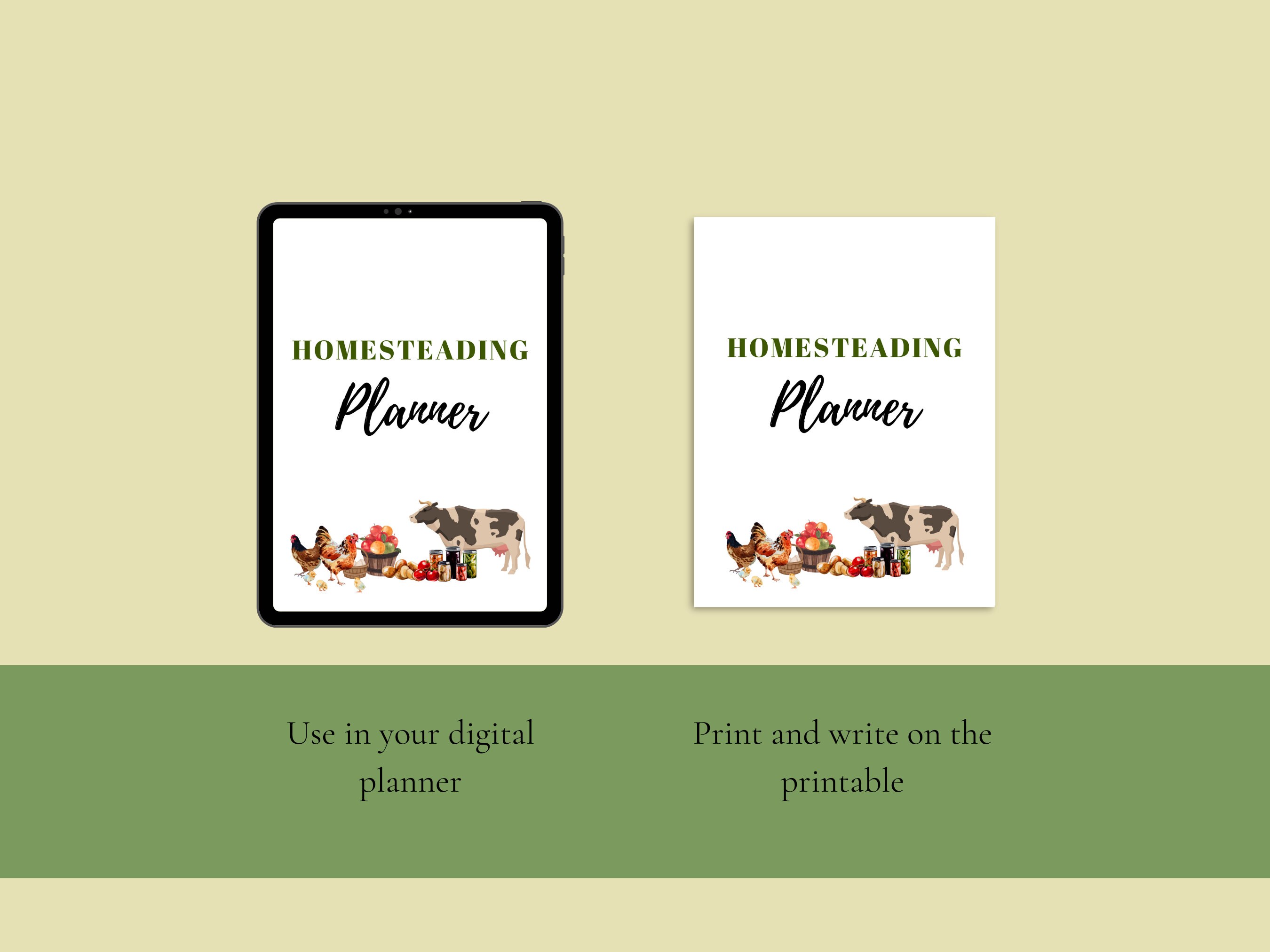 Printable Homesteading Planner: Garden & Farm Management (digital ...