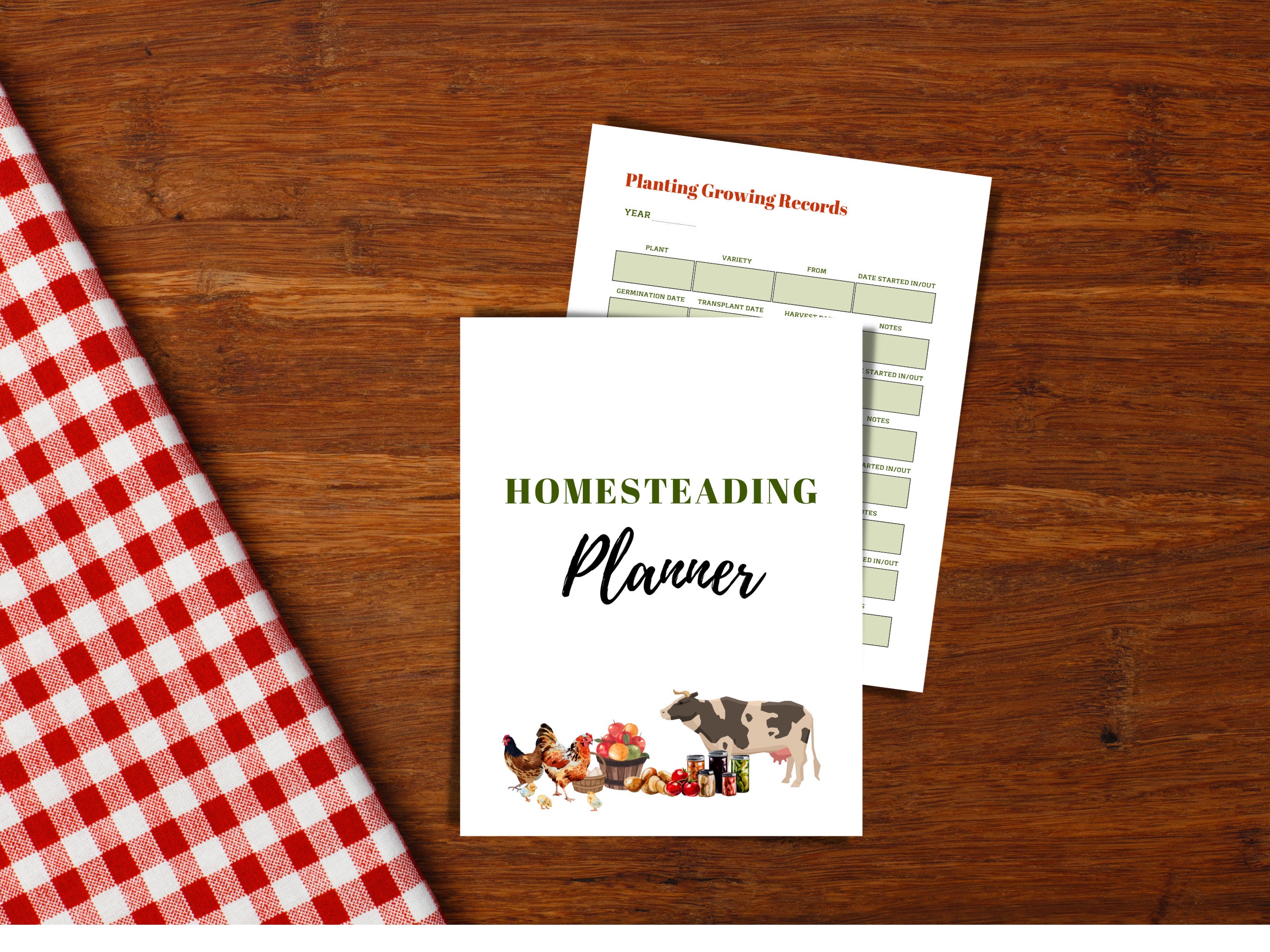 Printable Homesteading Planner: Garden & Farm Management (digital ...
