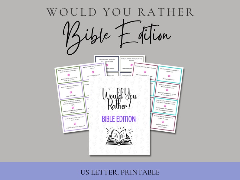 Would You Rather Bible Game: Fun Christian Party Activity (printable ...
