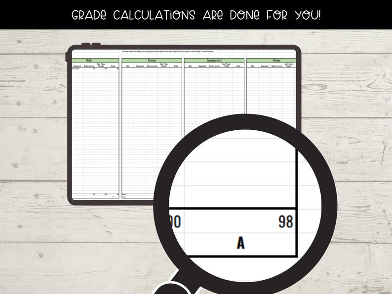 Editable Homeschool Gradebook and Attendance Tracker for Google Sheets ...