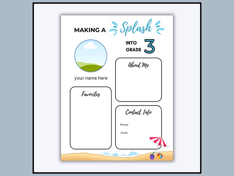Editable Meet the Teacher Template | Back to School | Beach Theme ...