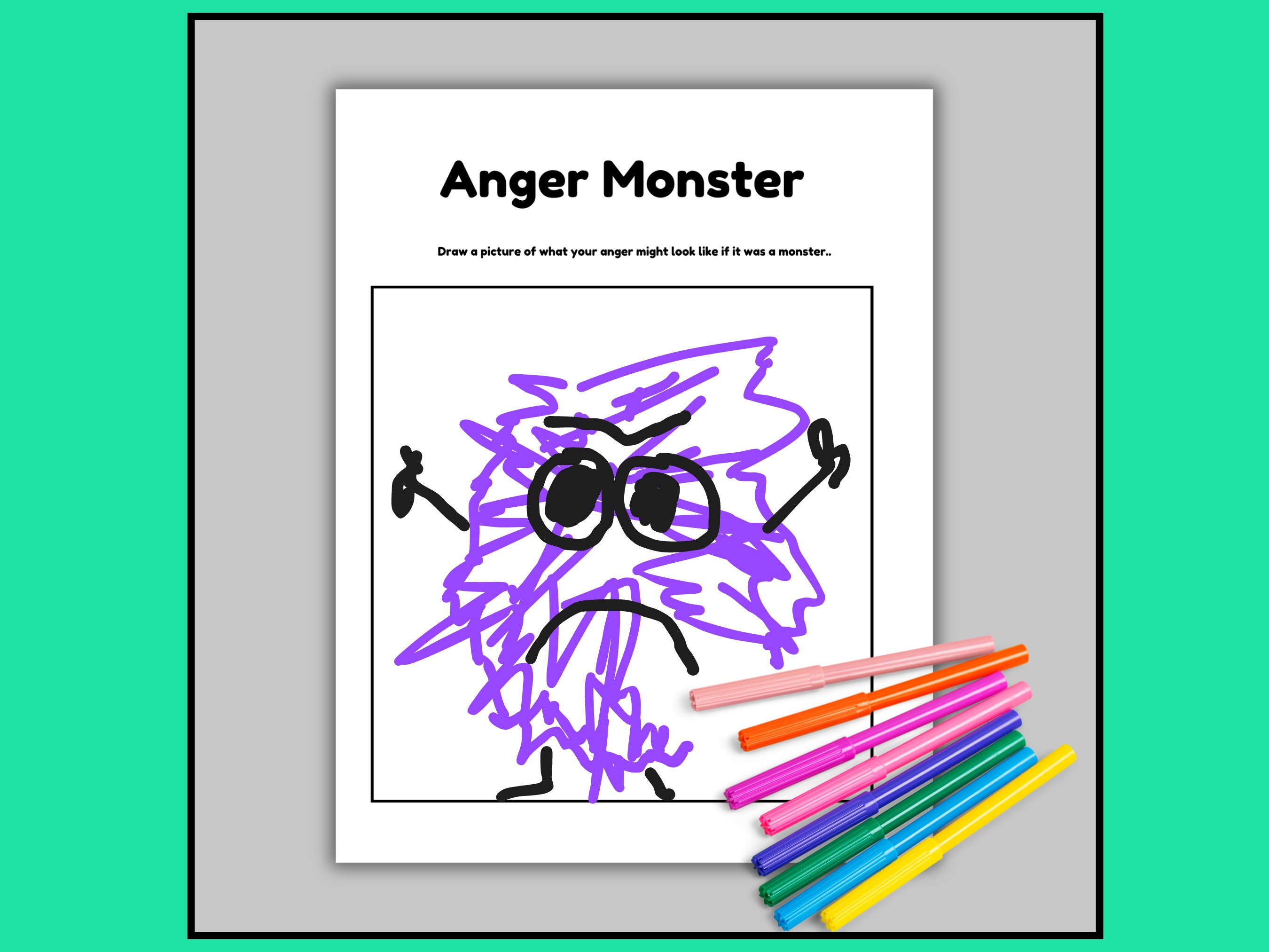 Anger Management Workbook for Kids Emotional Regulation Child Therapy ...