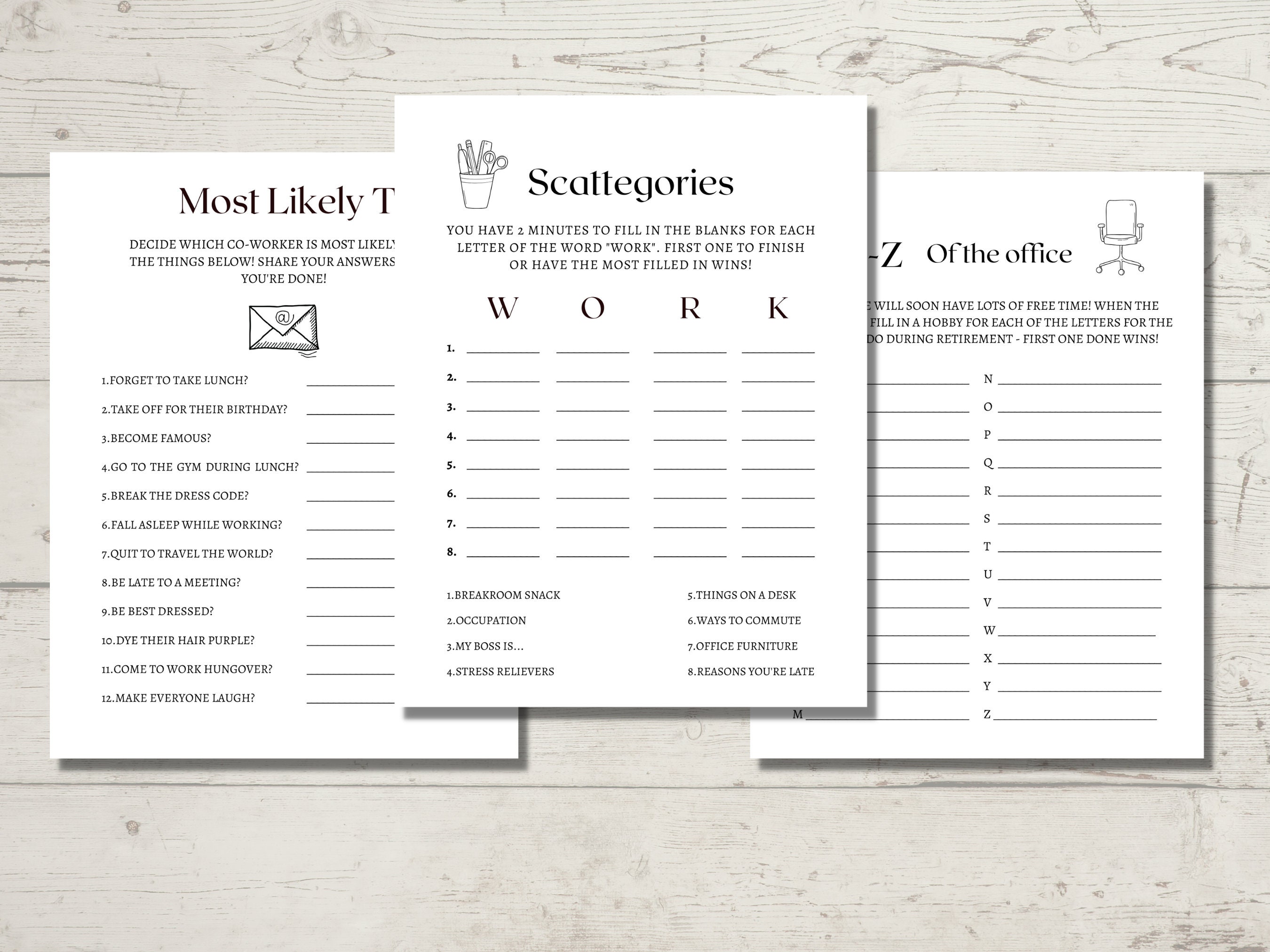 Printable Work Party Games | Ice Breaker Game | Team Building Activity ...