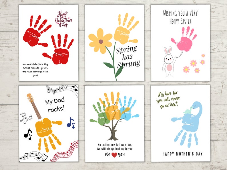 Printable Holiday Handprint Craft Bundle Seasonal Handprint - Etsy