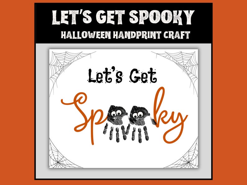 Halloween Handprint Art: Spooky Kids Craft (digital Download) - Etsy
