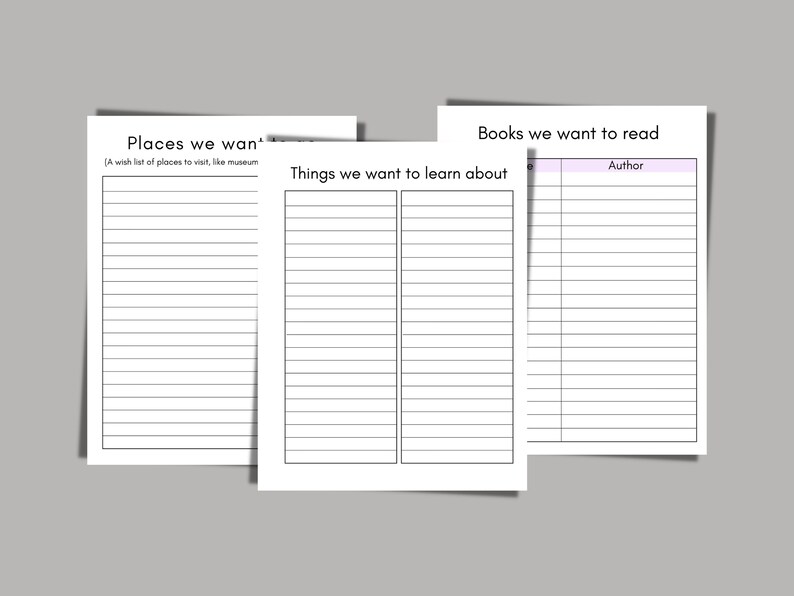 Printable Unschooling Planner: Homeschool Portfolio & Activity Logs ...