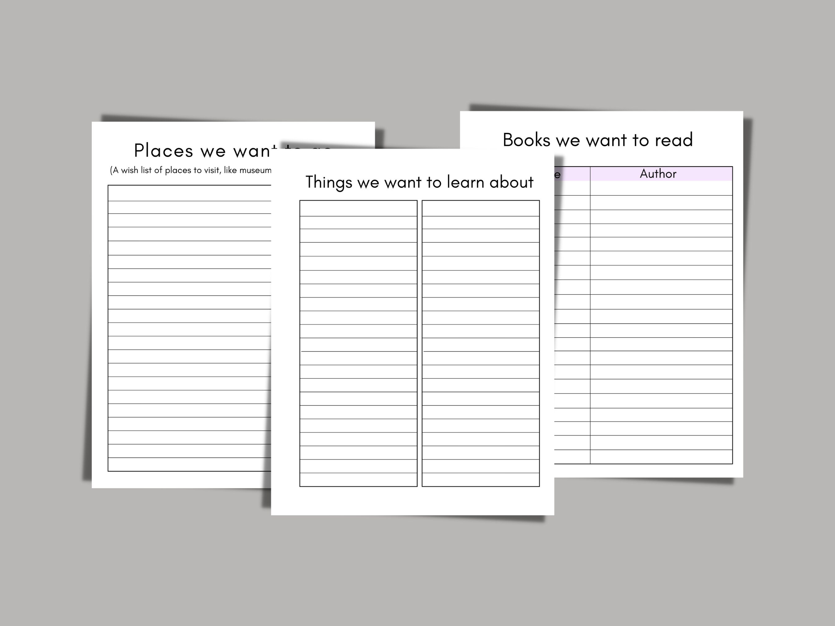 Printable Unschooling Planner: Homeschool Portfolio & Activity Logs ...