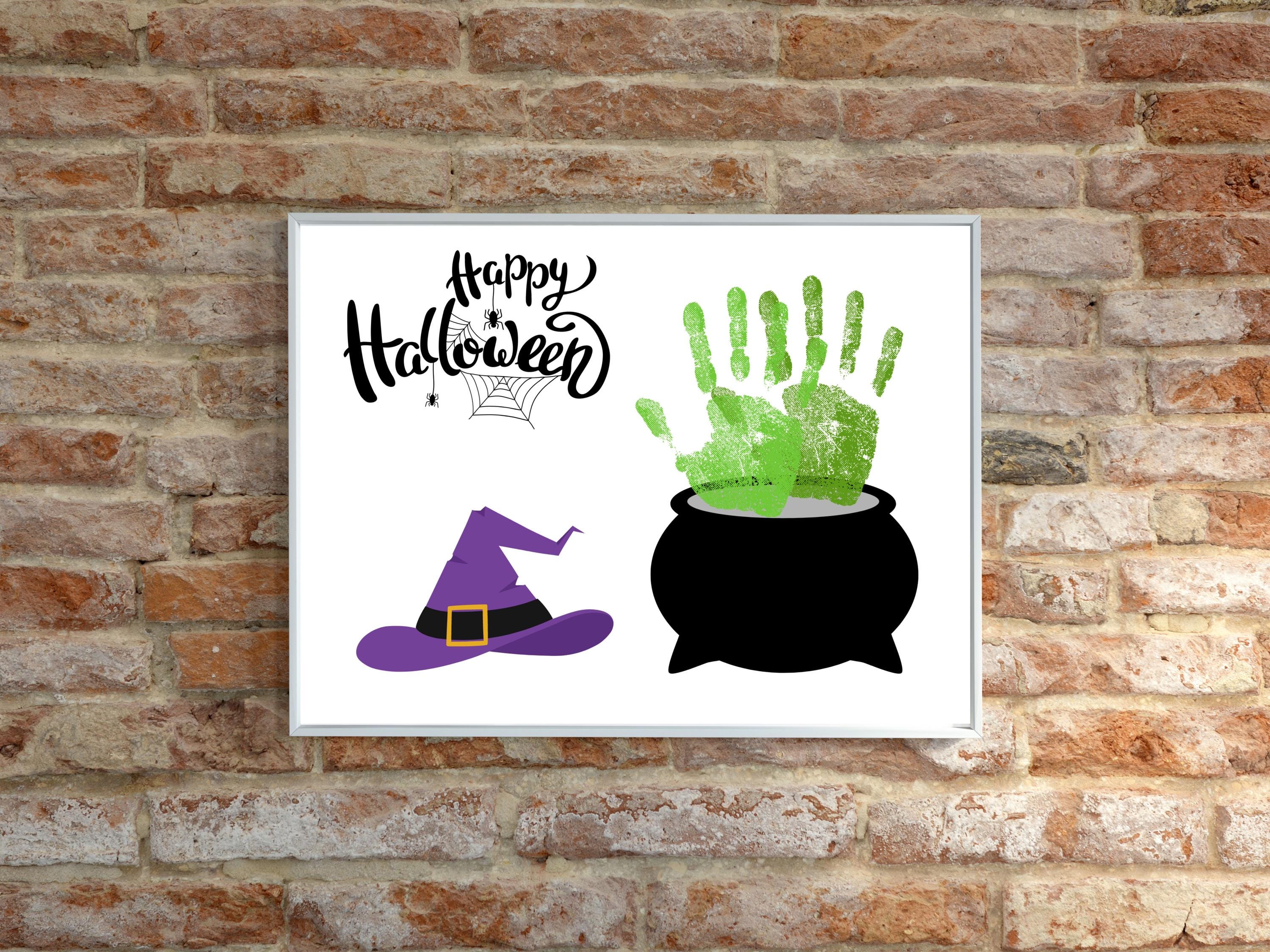 Witch Cauldron Halloween Handprint Craft: Keepsake Art (digital ...