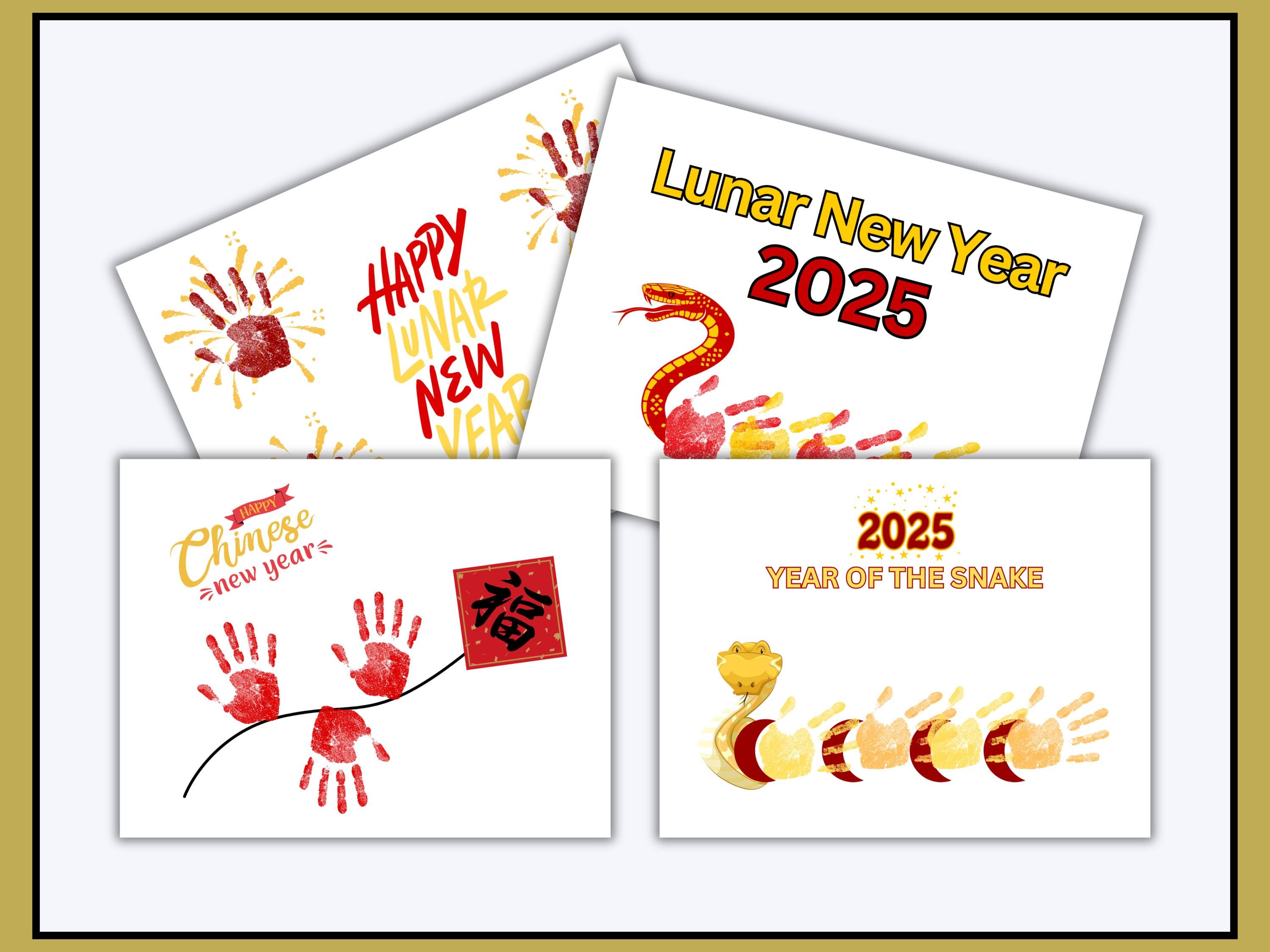 Lunar New Year Handprint Art for Kids | Handprint Craft | Year of the ...