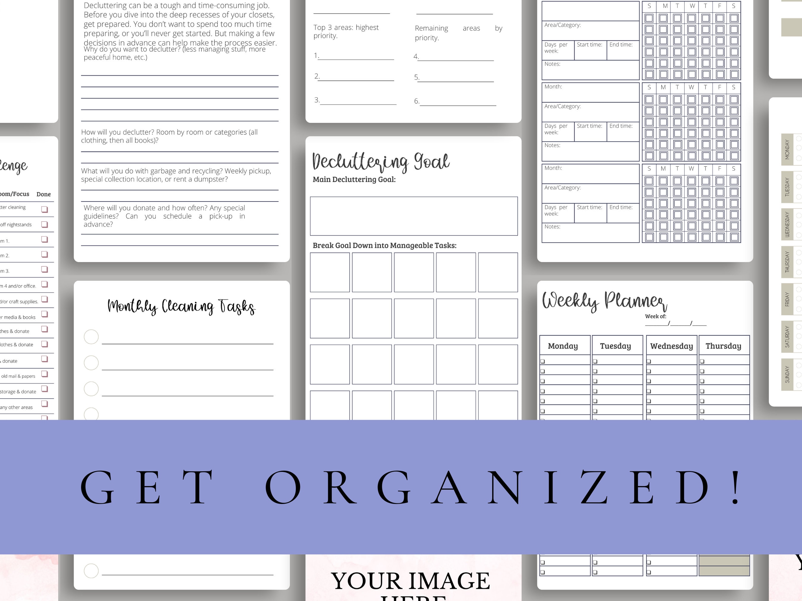 Printable Decluttering and Cleaning Workbook and Planner| Declutter ...