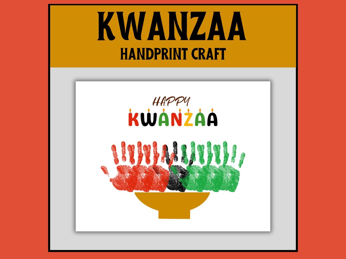 Kwanzaa Handprint Art: Kids Craft & Decoration (digital Download) - Etsy
