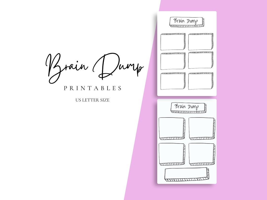 Brain Dump Printables | Thought Organizer | Mind Declutter | Brain Dump ...