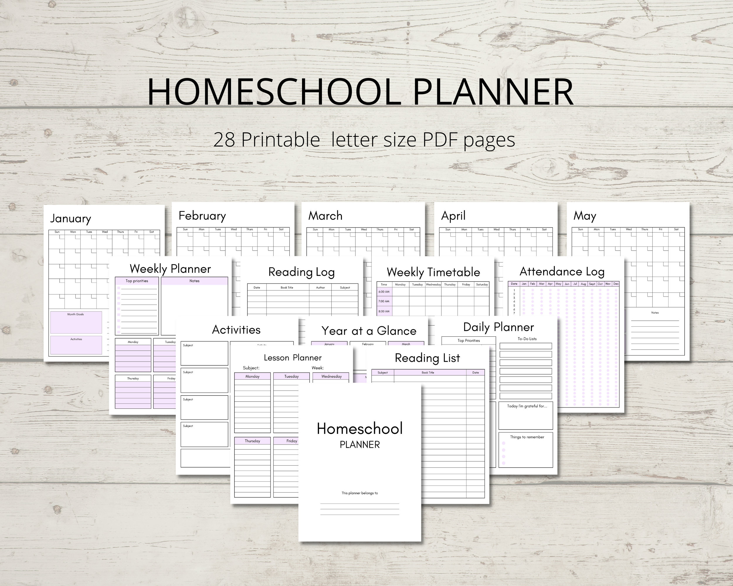 Printable Homeschool Planner | Homeschool Organization | Lesson Plans ...