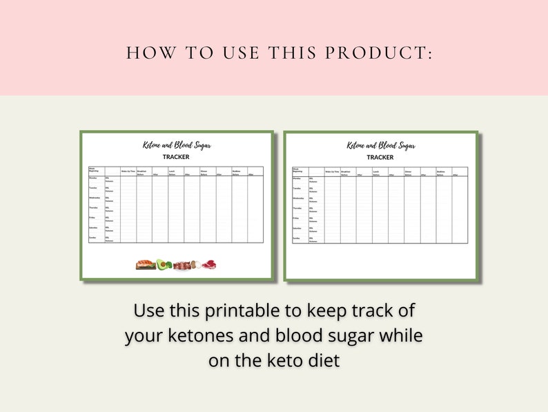 Printable Keto Blood Sugar & Ketone Tracker | Keto Health Monitor ...