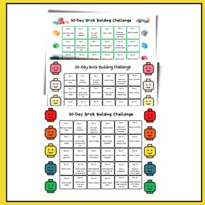 30 Day Brick Building Challenge: Kid's STEM Activity (instant Download ...