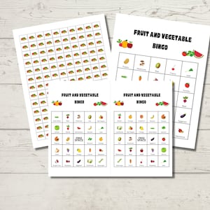 Printable Fruit and Vegetable Bingo Game | Food Bingo | Healthy Habits ...