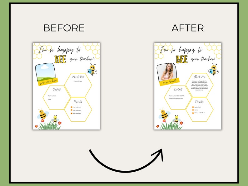 Editable Meet the Teacher Template | Bee Theme | Be Your Teacher ...