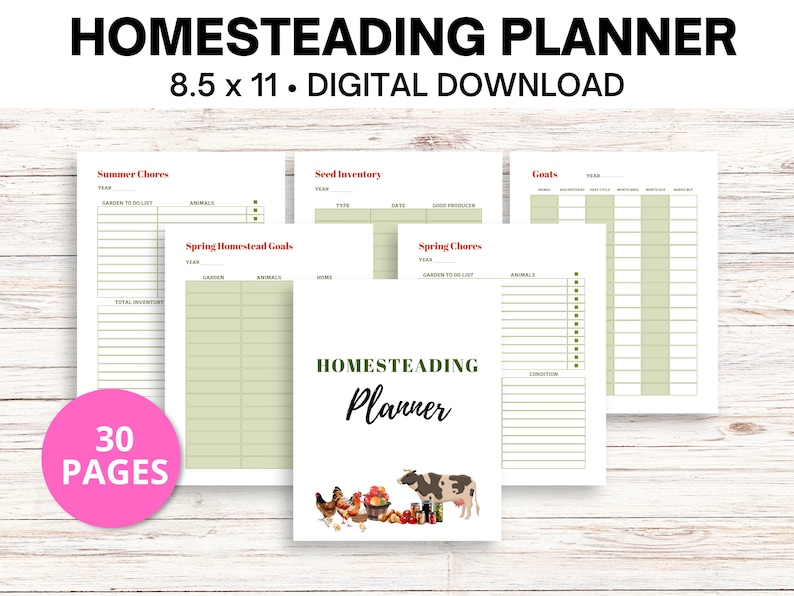 Printable Homesteading Planner Garden Planner Homestead - Etsy