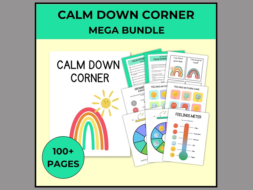Calm Down Corner Bundle | Coping Skills for Kids | Self Regulation ...