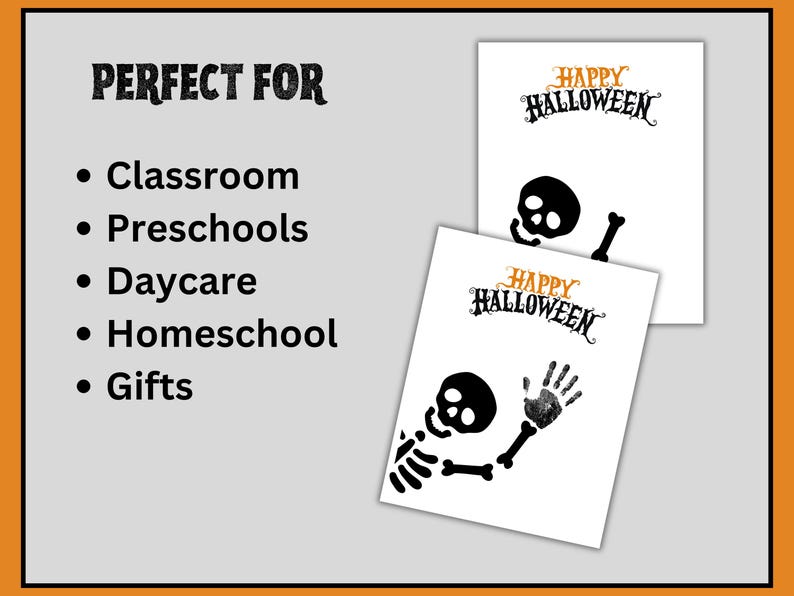 Skeleton Halloween Handprint Craft | Halloween Handprint Art | Pre K ...