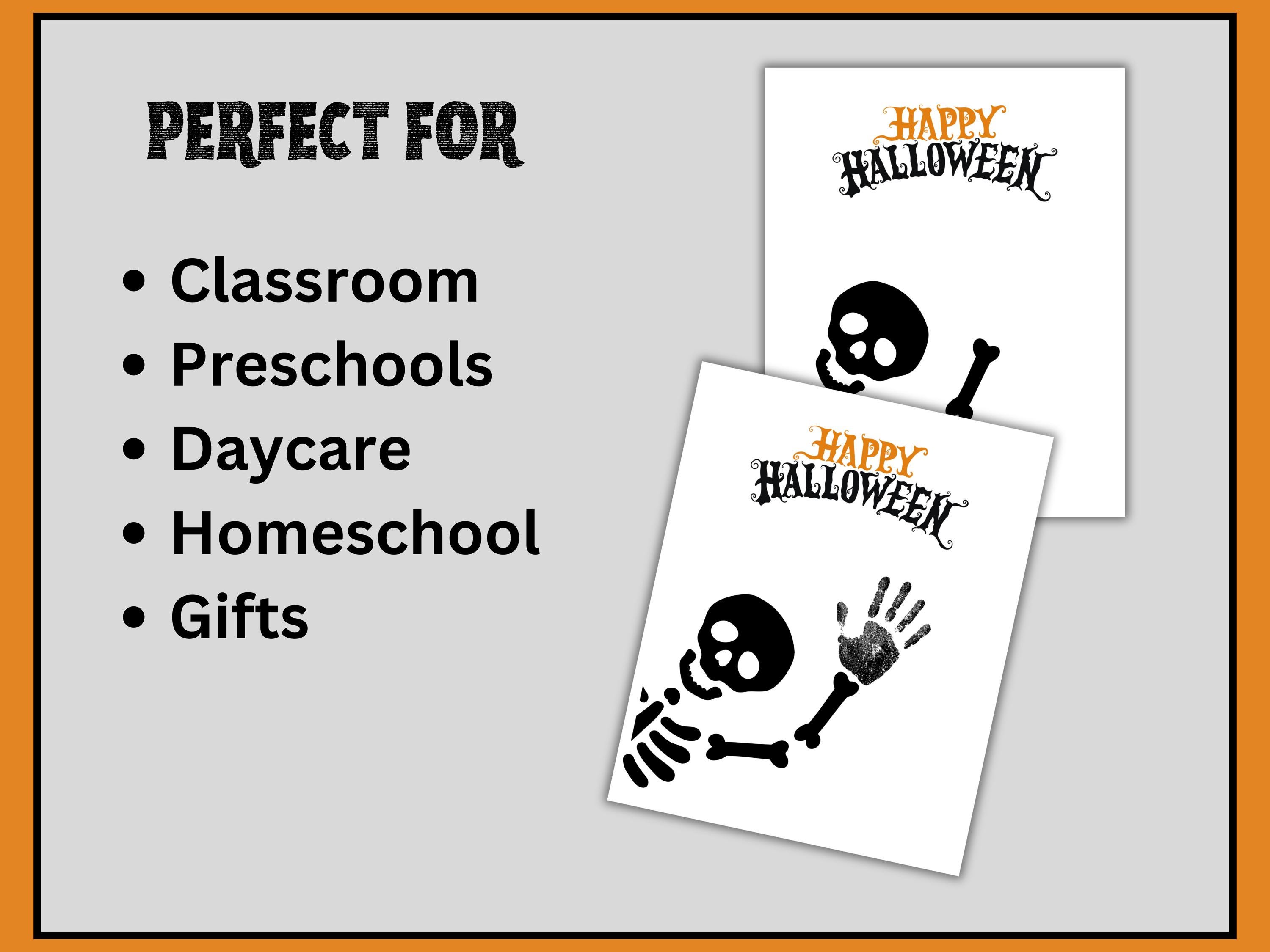Skeleton Halloween Handprint Craft | Halloween Handprint Art | Pre K ...