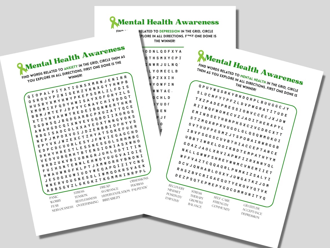 Printable Mental Health Awareness Month Activities Kit | Counseling ...