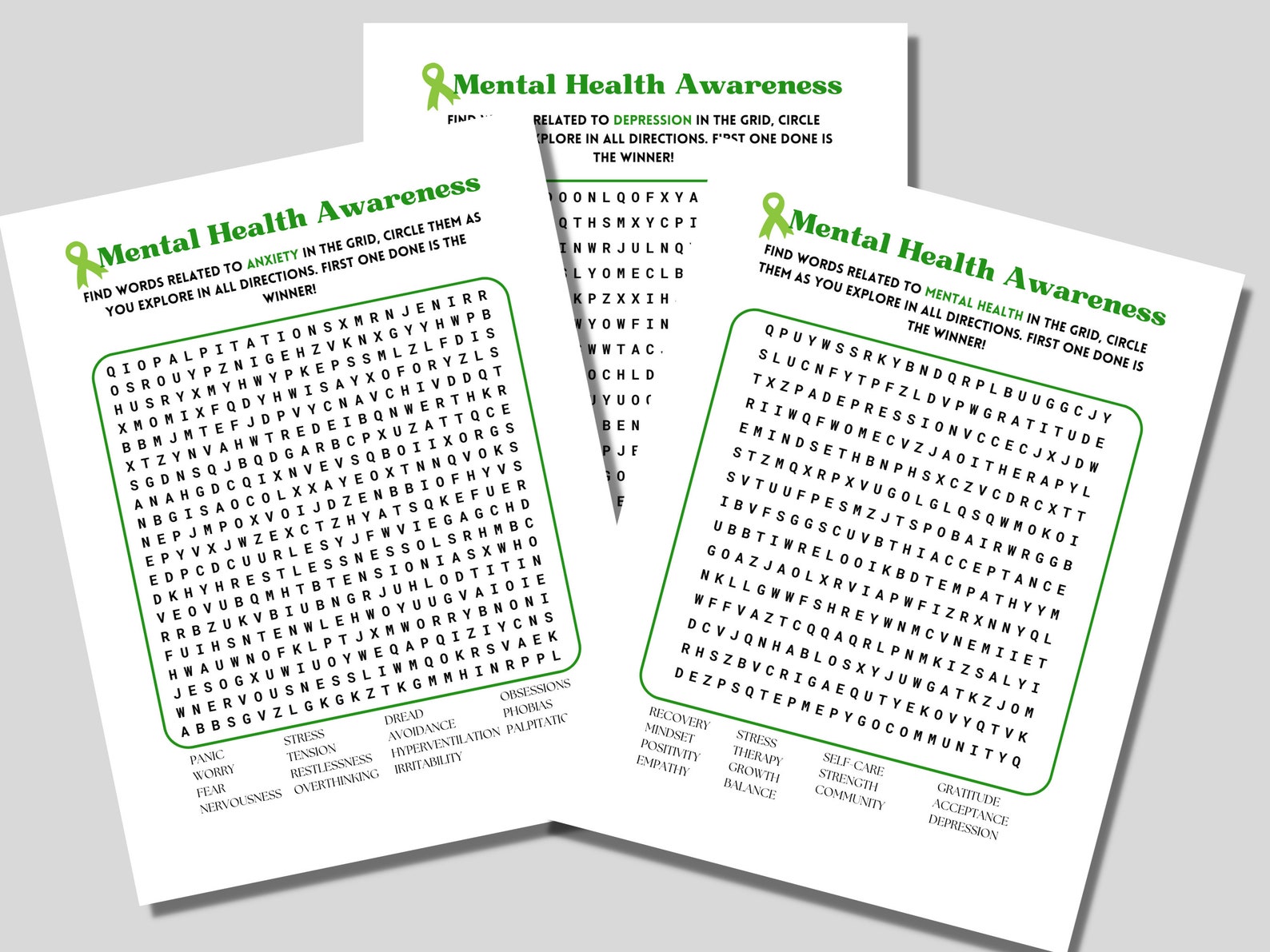 Printable Mental Health Awareness Activities Kit: Counseling Tools ...