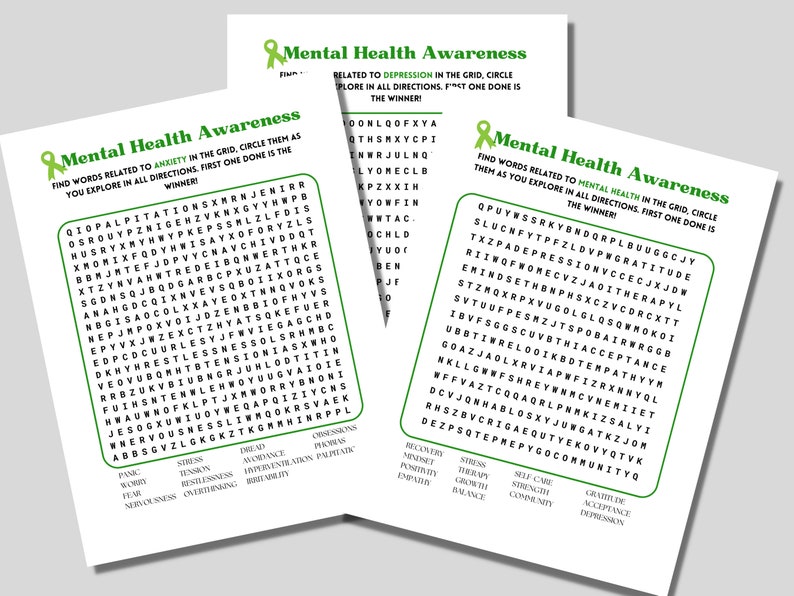 Printable Mental Health Awareness Activities Kit: Counseling Tools ...