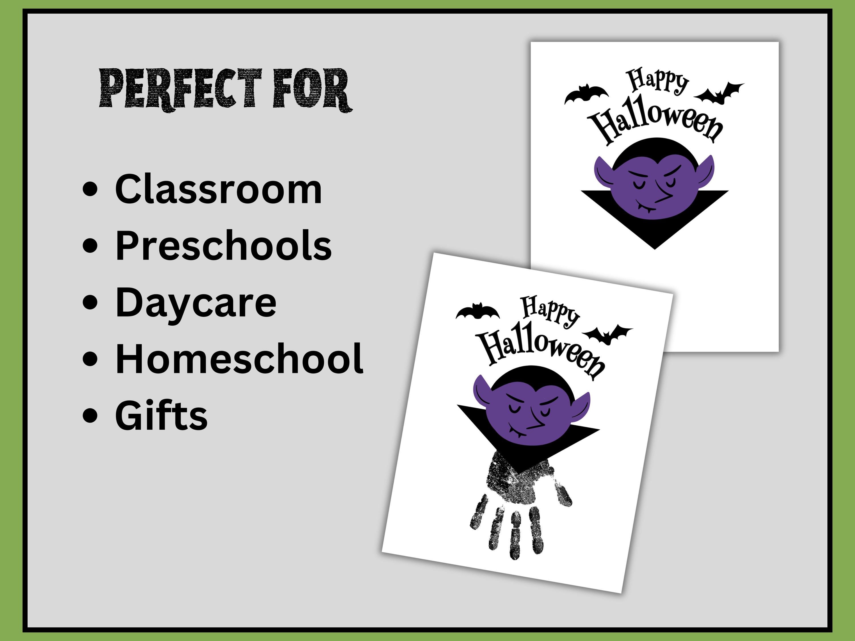 Vampire Halloween Handprint Craft: Keepsake Art (digital Download) - Etsy