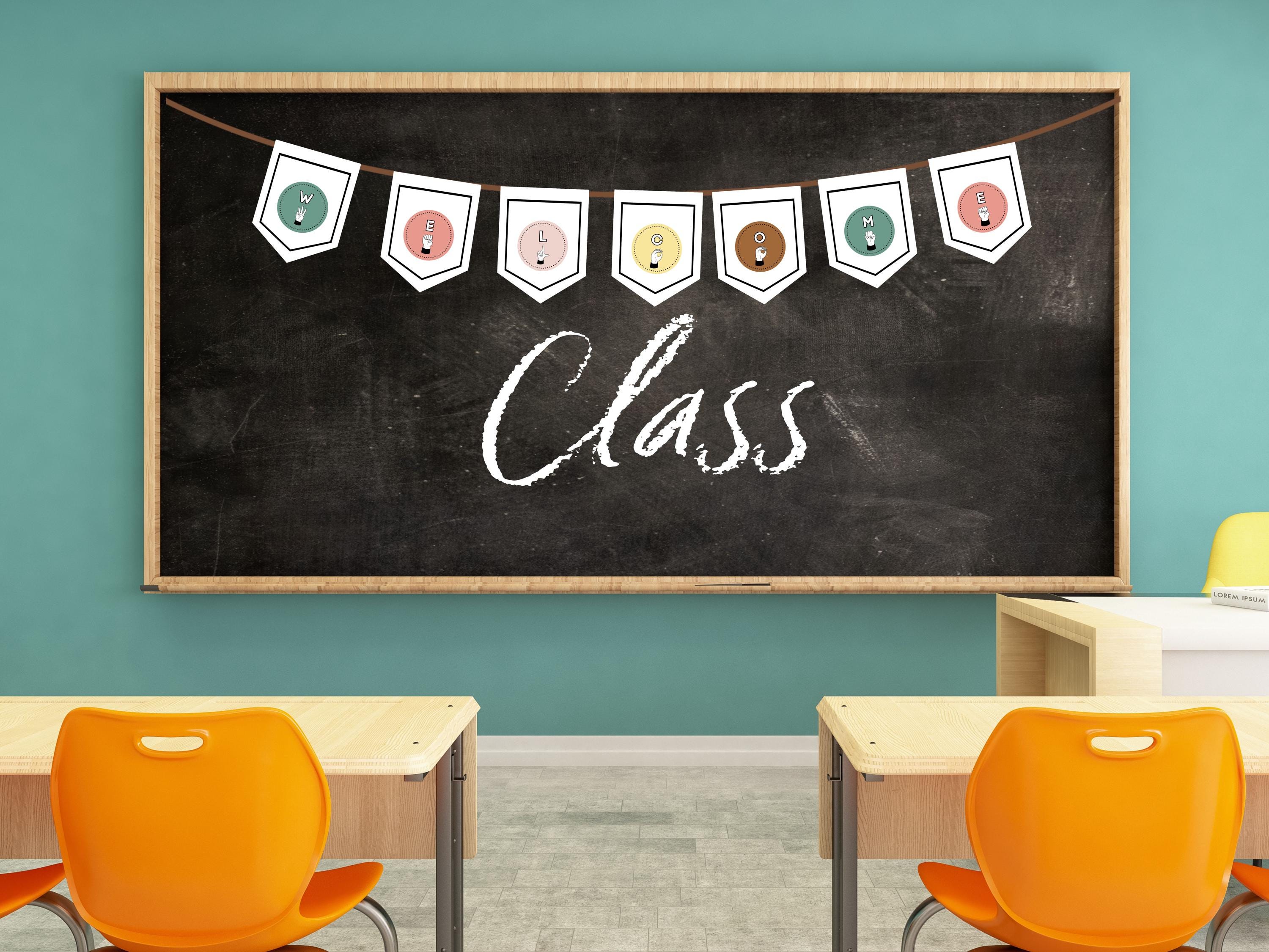 ASL Bulletin Board Kit | ASL Classroom Decor Bundle | Inclusive Posters ...