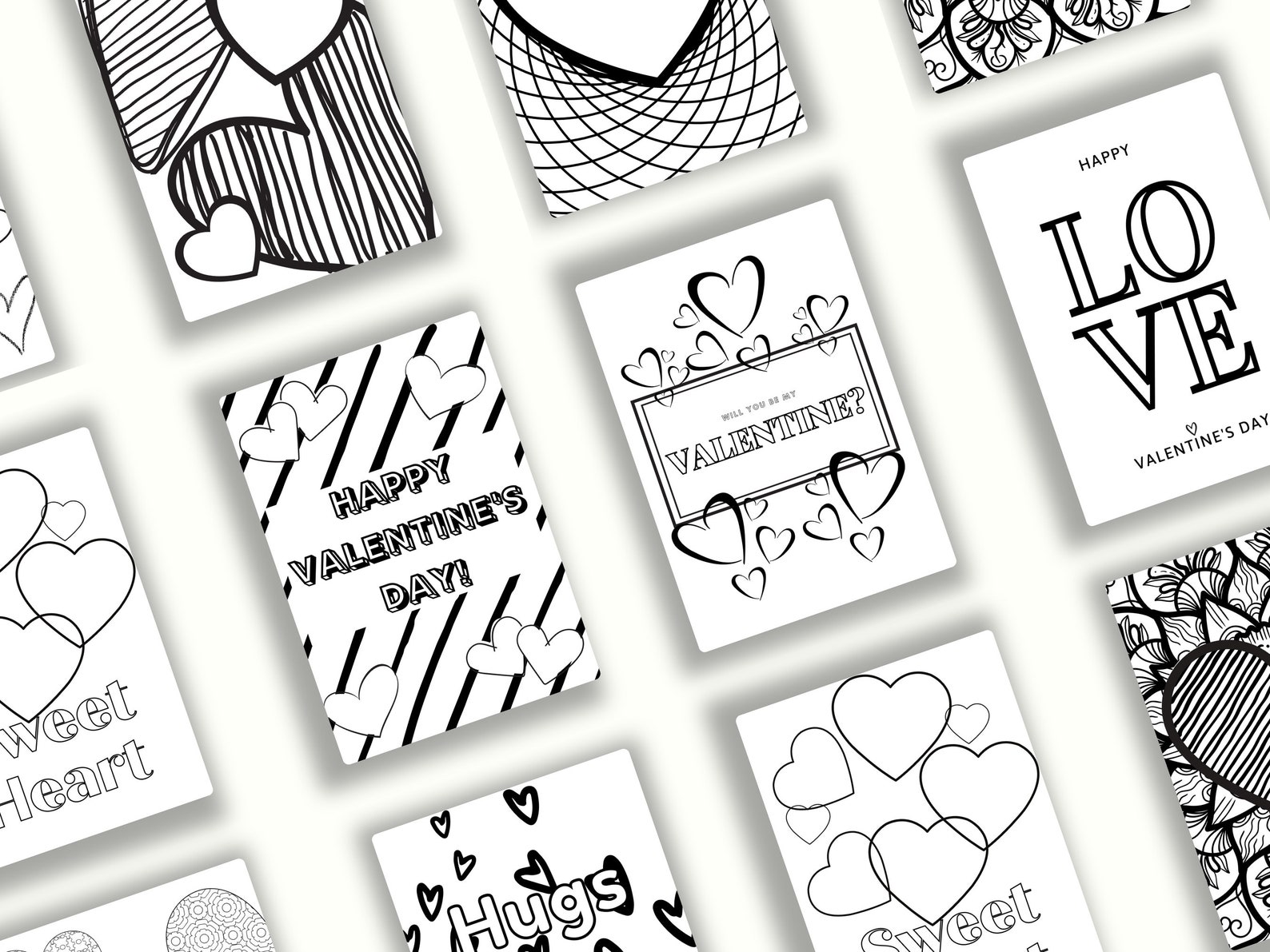 Printable Valentine's Day Coloring Pages for Adults and Kids | 10 ...