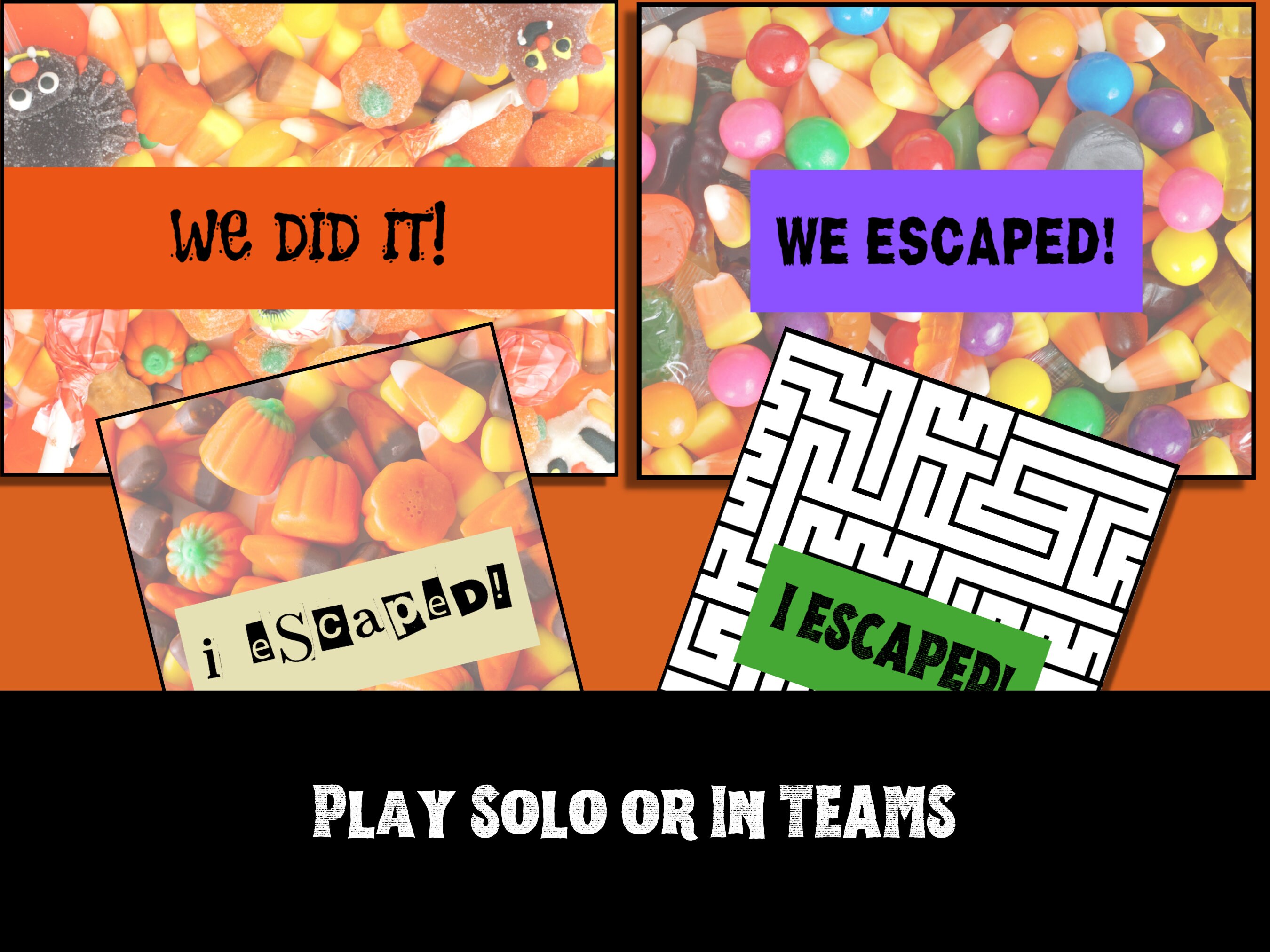 Printable Kids Escape Room - Halloween Candy Cavern | Halloween Party ...