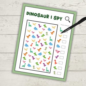 Dinosaur I Spy | Preschool Kindergarten Counting Game | Dinosaur Party ...