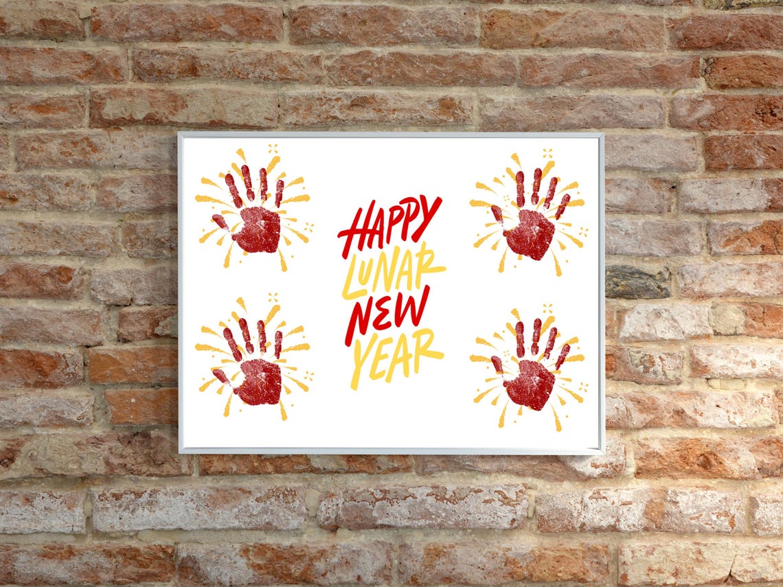 Lunar New Year Handprint Art for Kids | Handprint Craft | Year of the ...