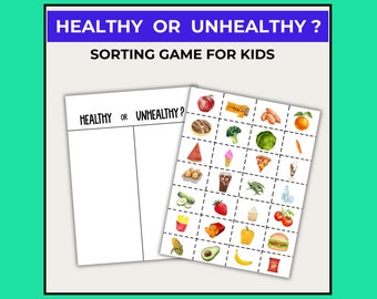 Healthy and Unhealthy Food Sorting Activity, Healthy or Unhealthy Food ...