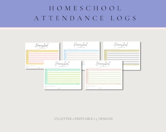 Printable Attendance Record 2023-2024 Canadian Homeschool Attendance ...